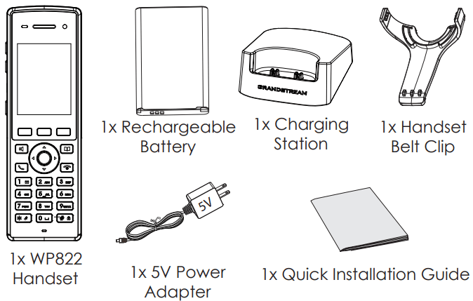 قیمت و مشخصات تلفن بیسیم وای فای گرنداستریم Grandstream WP825 ضد آب ...